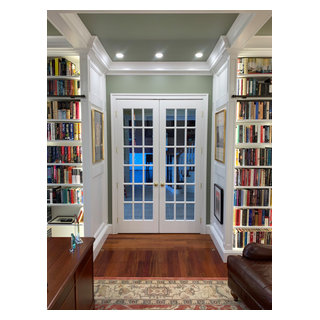 Classic French Doors at Library Entrance - Traditional - Home Office ...