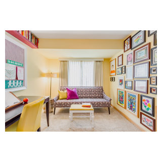 Cluttered Office Space to Organized Creative Space - Eclectic - Home ...