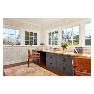Colonial Revival Restoration + Addition - Traditional - Home Office ...