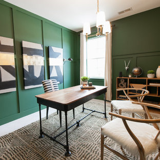 75 Beautiful Study Room with Green Walls Pictures & Ideas - September ...
