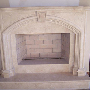 Travertine Stone Fireplace | Houzz