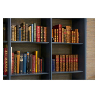 Dark Blue Book Shelving - Traditional - Home Office - London - by ...