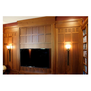 Detailed wood paneling - Craftsman - Home Office - Other - by Campbell ...