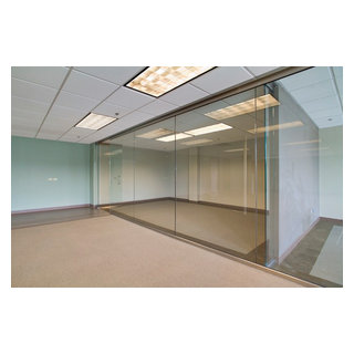 Frameless Office & Conference Rooms - Contemporary - Home Office - New ...