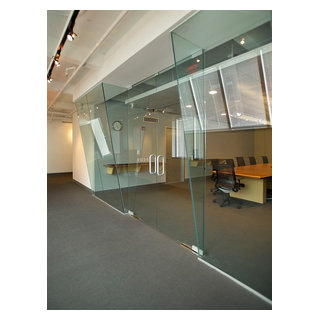 Frameless Office & Conference Rooms - Contemporary - Home Office - New ...