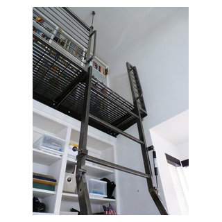 Hanging Library - Modern - Home Office - Austin - by MetalWork Austin ...