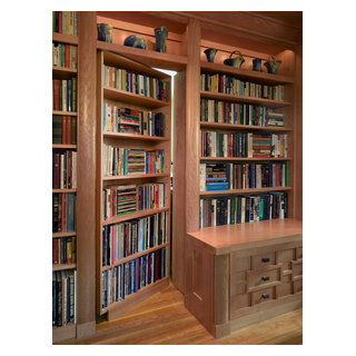 Hidden Library/Bookcase Door Open - Asian - Home Office - San Francisco ...