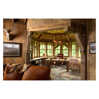 Highcroft Hunting Barn - Rustic - Home Office - Minneapolis - by Murphy ...