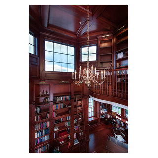 Home Library with an Upper Cupola Octagon & Belvedere - Traditional ...