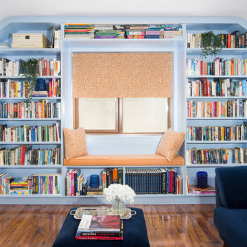 75 Blue Home Office Library Ideas You'll Love - October, 2025 | Houzz