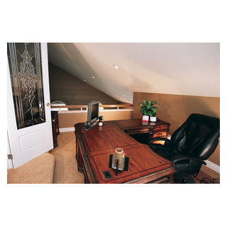 Home Office Under Sloping Ceiling - Traditional - Home Office - Orange ...