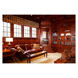 Library and Turret - Traditional - Home Office - New York - by Mark A ...