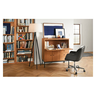 Linear Office Armoires with Steel Base - Modern - Home Office ...