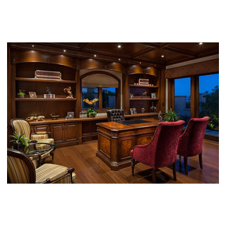 Monarch Beach Traditional Mediterranean Library - Traditional - Home ...