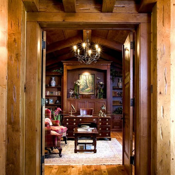 75 Rustic Home Office Ideas You'll Love - March, 2022 | Houzz