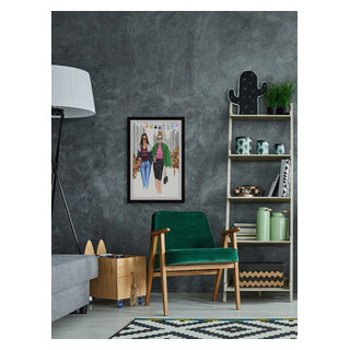 "Naughty or Nice" Framed Painting Print - Contemporary - Home Office ...