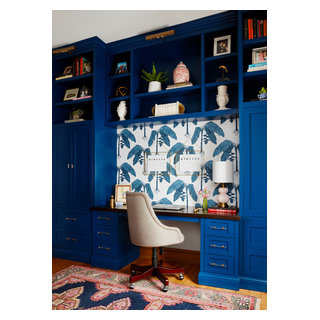 Navy Den - Home Office - Chicago - by R Titus Designs | Houzz