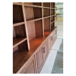 Oak Built in bookcase with cabinets - Traditional - Home Office - Houston - by Dancing Goat ...