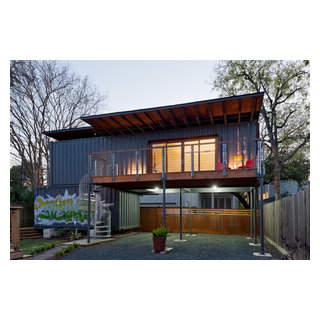 Oxford Shipping Container - Contemporary - Exterior - Houston | Houzz