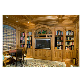 Paneled Library - Traditional - Home Office - New York | Houzz UK