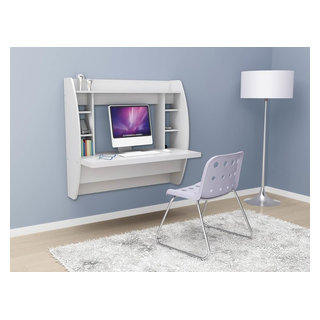 Prepac Tall Wall Hanging Desk with Storage White 194.70 Modern Home Office New York by Modern Furniture Bay Houzz UK