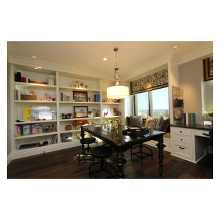 Robeson Design Home Office Built In Storage Solutions - Traditional ...