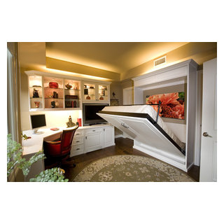 Siena Collection White Home Office With Wall Bed by Valet Custom ...