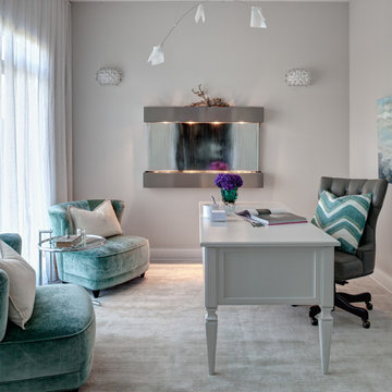 Soothing Home Office Color Scheme - Photos & Ideas | Houzz
