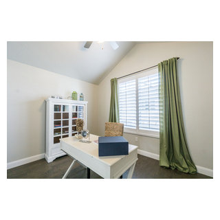 Strawberry Creek-White Plantation Shutters - Craftsman - Home Office ...