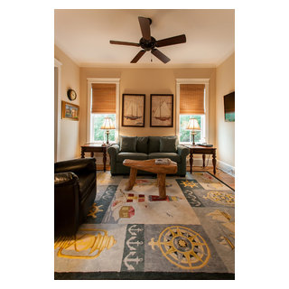 Traditional Island Home Office Nautical Sitting Area - Traditional ...