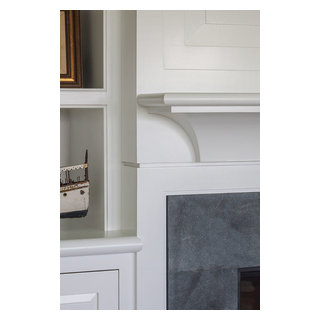 Warm Welcome - Fireplace Mantel- Cape Cod, MA Custom Home - Beach Style ...