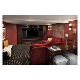 Basement Family Room and Entertainment Center - Traditional - Home ...
