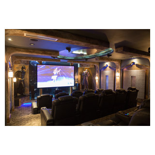 Batman Themed Home Theater Rooms - Transitional - Home Theater ...