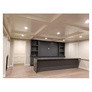 Custom 23' High Entry, Loft & Master Coffered Ceilings, Wainscoting ...