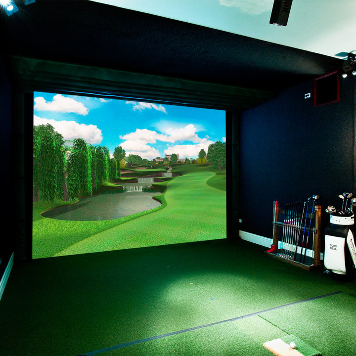 Golf Simulator Room - Photos & Ideas | Houzz