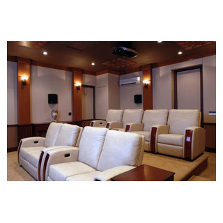 Custom Home Theater Design Build - Contemporary - Home Theater - Miami ...