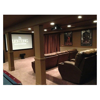 Custom Home Theater/Game Room - Traditional - Home Theatre - New York ...