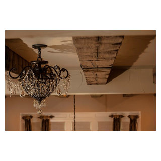 Distressed Beam - Midcentury - Home Theater - Dallas - by Green Valley ...