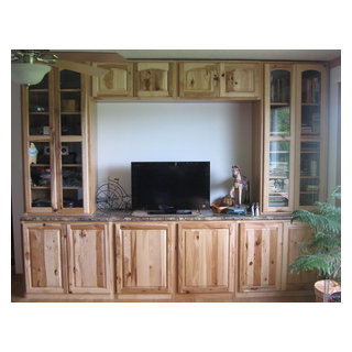 Entertainment center - Rustic - Home Theater - Seattle - by Dezignz | Houzz