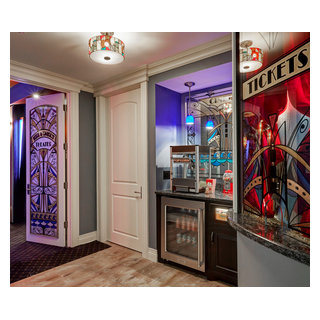 Entrance to Home Theater with Ticket Window - Home Theater - Chicago ...