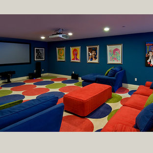 75 Most Popular Blue Home Theatre Design Ideas for November 2020 | Houzz NZ