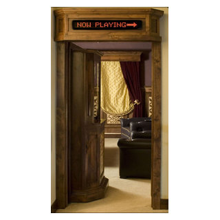 Fun Media Room door! - Traditional - Home Theater - Other | Houzz