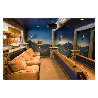 Glass Forest-Summit County - Rustic - Home Theater - Denver - by ...