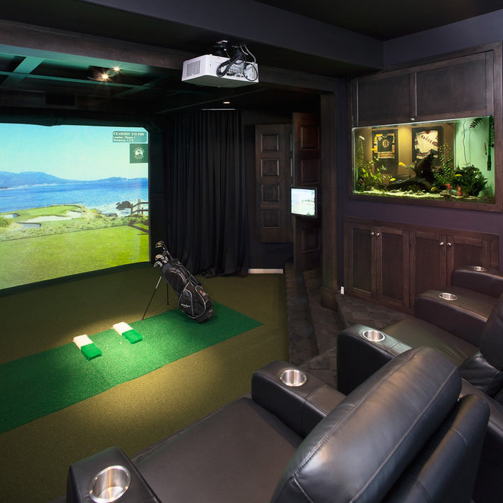 Golf Simulator Room - Photos & Ideas | Houzz