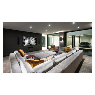 Hollywood Hills - Contemporary - Home Theater - Orange County - by ...