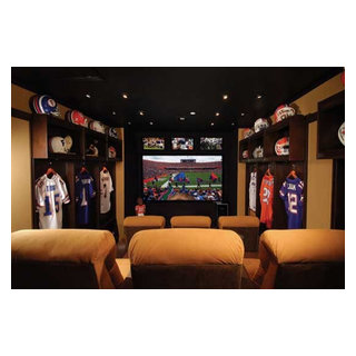 Locker Room Theater - Modern - Home Theater - Cleveland - by Man Caves ...