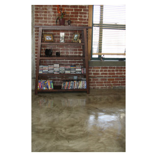 Loft Stained Overlay - Industrial - Home Theater - Los Angeles - by ...