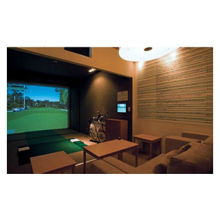 Man Cave - Full Swing Golf Simulator - Classique - Salle de Cinéma ...