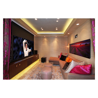 Modern Irvine House - Modern - Home Theater - Orange County - by ...