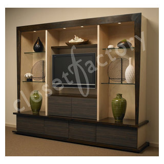 Modern, sleek and unique Entertainment Center - Modern - Home Cinema ...